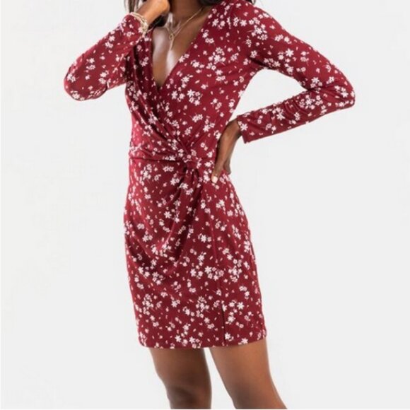 Trixxi | Dresses | Trixxi Alex Faux Wrap Floral Mini Dress | Poshmark